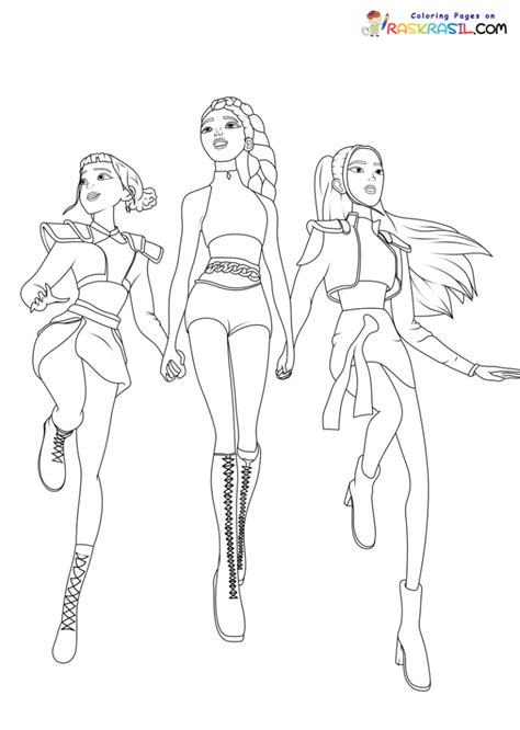 Раскраски Кей Поп Охотницы на Демонов Распечатать