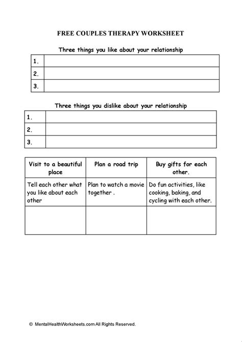 Pin By Ariel Beckner On Couples Therapy Couples Therapy Worksheets