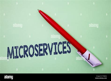 Handwriting Text Microservices Concept Meaning Software Development
