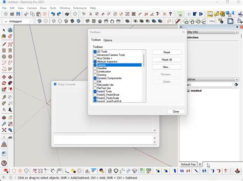 Accessing Native Toolbars Ruby Api Sketchup Community