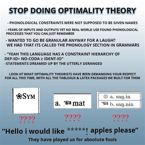 Optimality Theory Rstopdoingscience