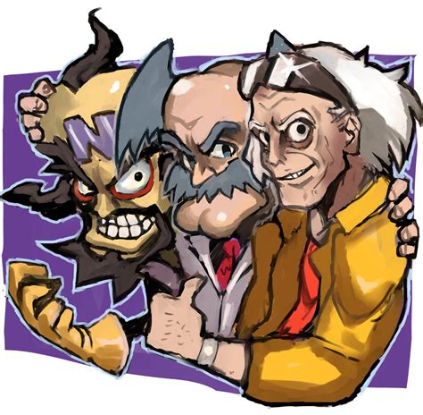 Dr Wily Emmett Brown And Neo Cortex Mega Man And More Drawn By Dakusuta Danbooru