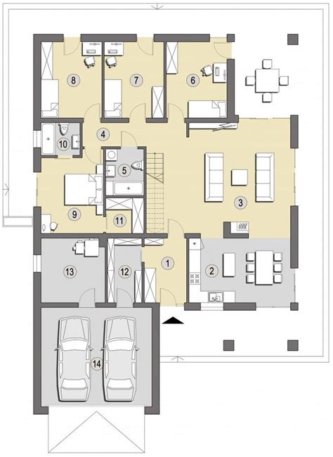 Projekt Patagonia C Słoneczne Domy House Construction Plan Architectural House Plans House