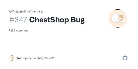 Chestshop Bug · Issue 347 · Gc Spigotbattle Pass · Github