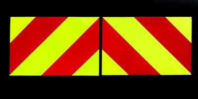 Magnetic Chevrons Reflective Fluorescent Stripes 30cmx20cm Ebay Uk