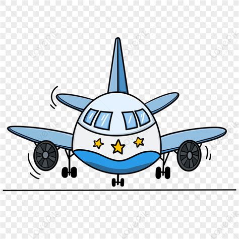 비행기 일러스트 클립 아트 착륙 항공기 정면 평면 Png 일러스트 무료 다운로드 Lovepik