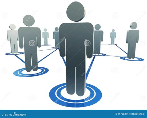 Interconnected People Figures Stock Illustration Illustration Of