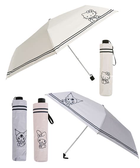 [정품]산리오양산 우산 마이멜로디 쿠로미 헬로키티 3단 수동 우산겸 양산 에이블리