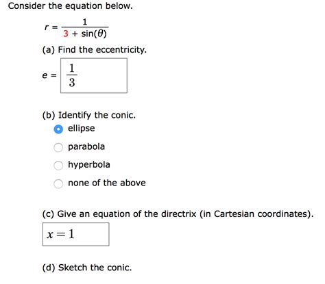 Solved Consider The Equation Below R 1 3 Sin Theta