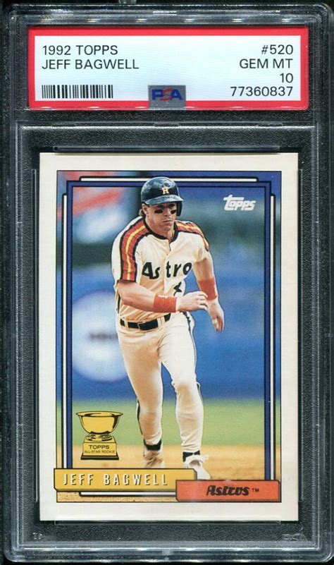 1992 Topps 520 Jeff Bagwell Psa 10 Hof 77360837 All Star Cards Inc