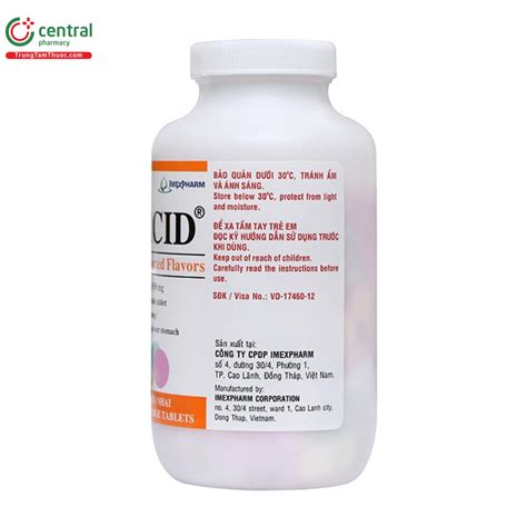 Viên Nhai Anticid Thuốc điều Trị Tăng Tiết Acid Dạ Dày Khó Tiêu