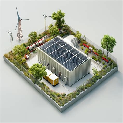 Integration Of Energy Storage With Renewable Energy Sources Premium Ai Generated Image