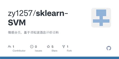 Github Zy1257sklearn Svm 情感分类，基于谭松波酒店评价语料