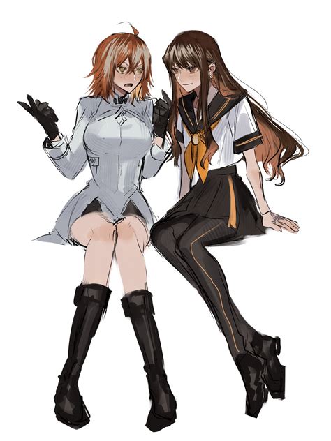 Fujimaru Ritsuka Kishinami Hakuno Fujimaru Ritsuka And Kishinami