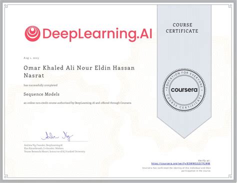 Omar Khaled On Linkedin Deeplearning Sequencemodels Ai Machinelearning Deeplearningai