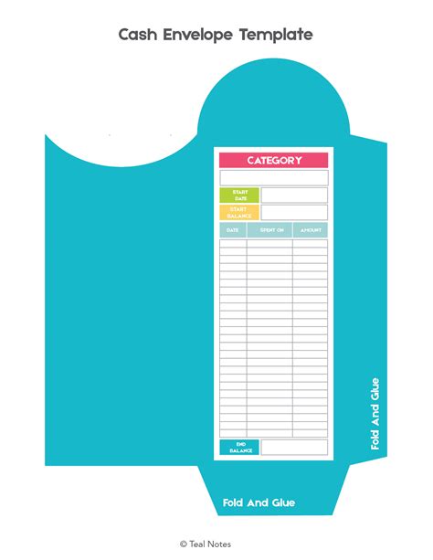 Cash Envelope Templates Printable Cash Envelopes Printable Etsy