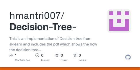 Github Hmantri007decision Tree This Is An Implementation Of