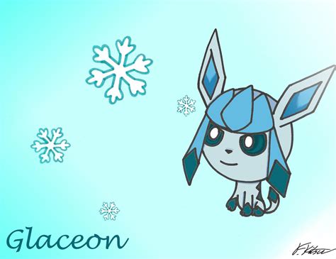 Chibi Glaceon Wallpaper By Flareonsk8r On Deviantart