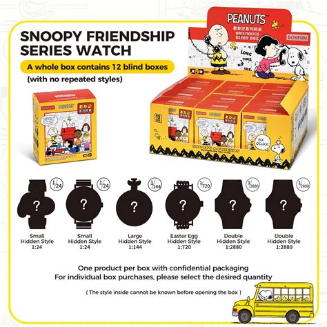 [bbf] Miniso Snoopy Friends Series Trendy Watch Blind Box Retro Stylish