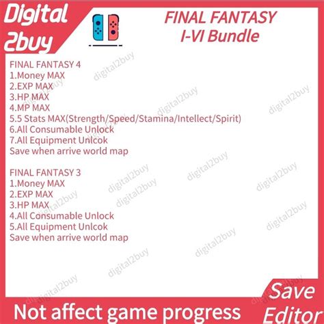 FINAL FANTASY I VI Pixel Remaster Save Editor FINAL FANTASY 6 Pixel