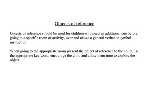 Objects Of Reference Guidelines Doc