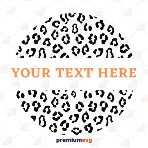 Leopard Print Monogram Svg Circle Leopard Svg Premiumsvg