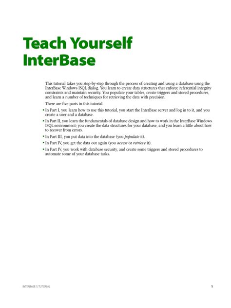 Delphi 7 Interbase Tutorial Pdf Table Database Databases