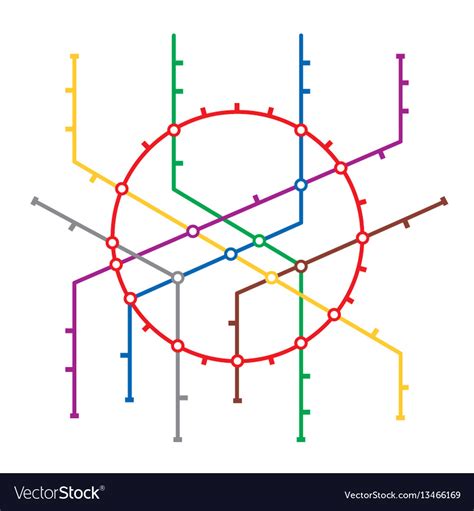 Metro Map Subway Map Design Template Royalty Free Vector