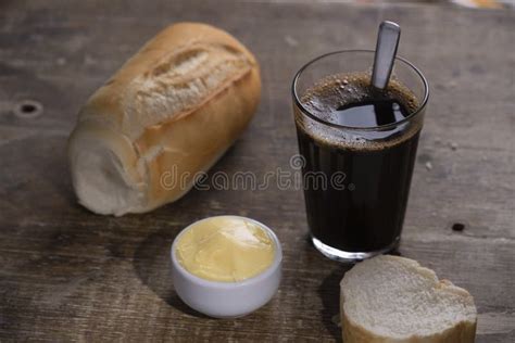 Coffee And Bread Stock Image Image Of Snack Lunch 155370629