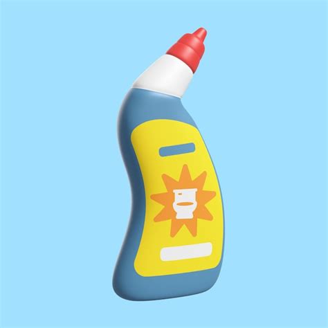 청소 제품의 3d 렌더링 무료 Psd 파일
