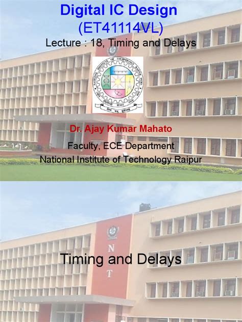 Dicd Lecture 18 Ver3 Class Room Pdf Logic Gate Electrical Engineering