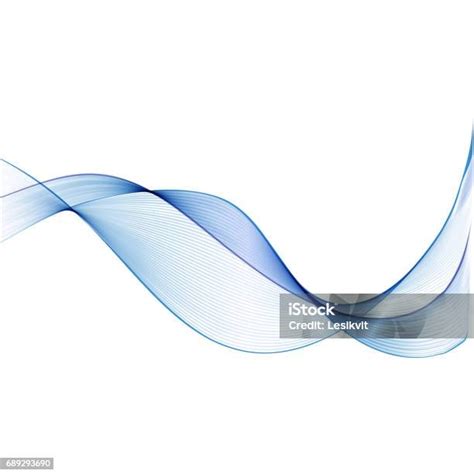 추상 부드러운 컬러 웨이브 벡터입니다 곡선의 흐름 블루 모션 그림 블루 웨이브 디자인을 연기 벡터 라인 가리기에 대한 스톡 벡터 아트 및 기타 이미지 Istock