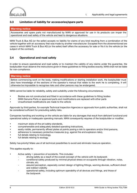 MAN TGL TGM Operator Manual
