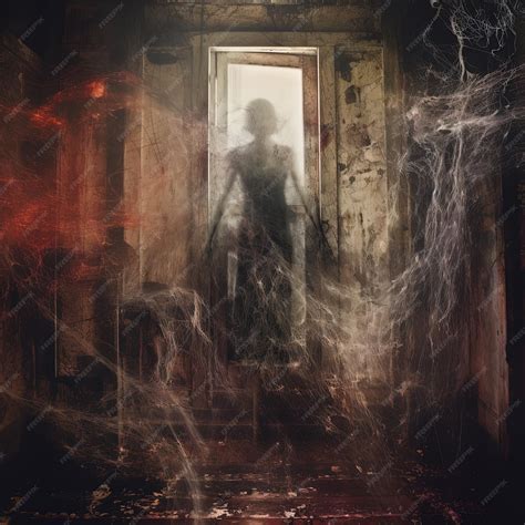 Premium Photo A Creepy Figure In A Dark Room With A Spooky Ghost On