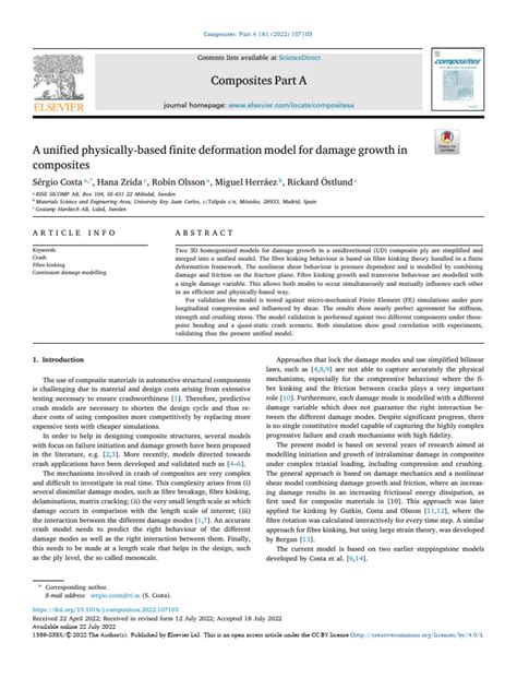 A Unified Physically Based Finite Deformatio 2022 Composites Part A Applied Pdf