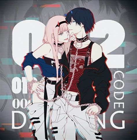 Милый во франксе Ноль Два и Хиро Anime Darling In The Franxx Anime Wallpaper