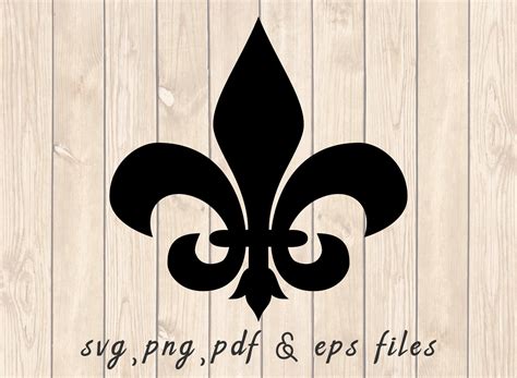 Fleur De Lis Silhouette Svg Png Pdf Craft Cutting File Etsy