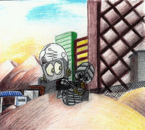 Robot And Wall E Hug By Kartoonfanatic On Deviantart