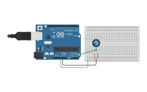 Circuit Design Reading Analog Data To Serial Communication Tinkercad