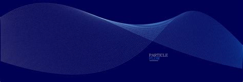 Blue Airy Particles Flow Design Abstract Vector Image
