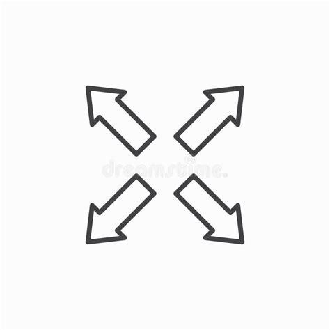 Expand Vector Icon Set Stock Vector Illustration Of Drag 340398380