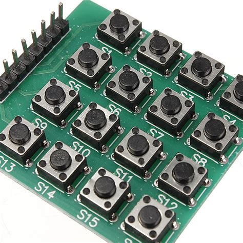 4 X 4 16 Key Matrix Keypad Keyboard Module 16 Buttons For Mcu Arduino