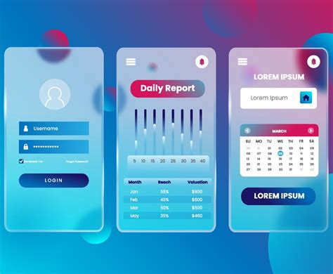 Login Page In Glass Morphism Effect Freevectors