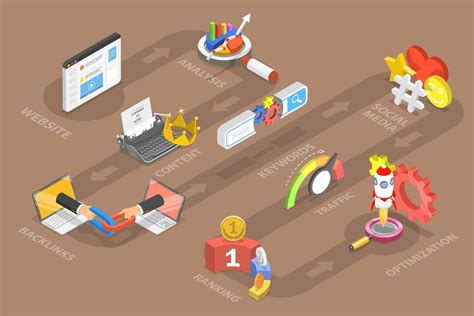 3d Isometric Conceptual Illustration Of Search Engine Optimization 51596853 Vector Art At Vecteezy