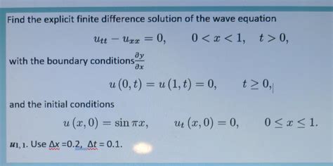 solved find the explicit finite difference solution of the