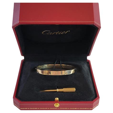 Cartier Love Bracelet 4 Diamond In 18 Karat Yellow Gold For Sale At 1stdibs
