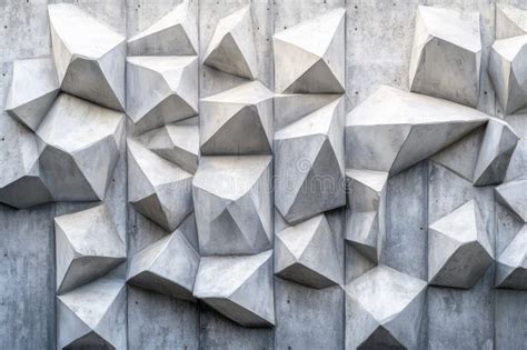 Abstract Architectural Design Featuring Geometric Concrete Shapes In Modern Structure Stock