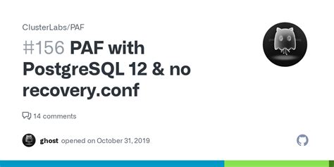 paf with postgresql 12 and no nf · issue 156 · clusterlabs paf · github