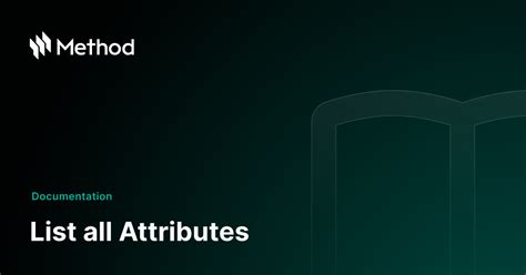 List All Attributes Method Api Docs