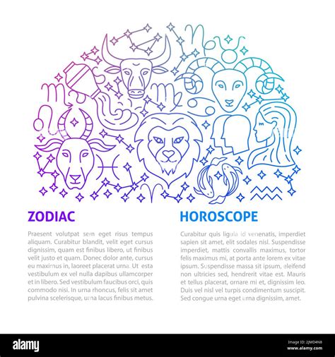 Zodiac Horoscope Line Template Stock Vector Image And Art Alamy